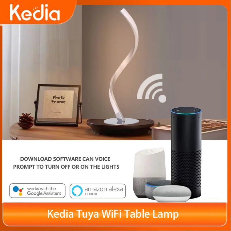 Kedia-Tuya-WiFi-Table-Lamp-Spiral-Bedside-Colorful-Decorative-Desk ...