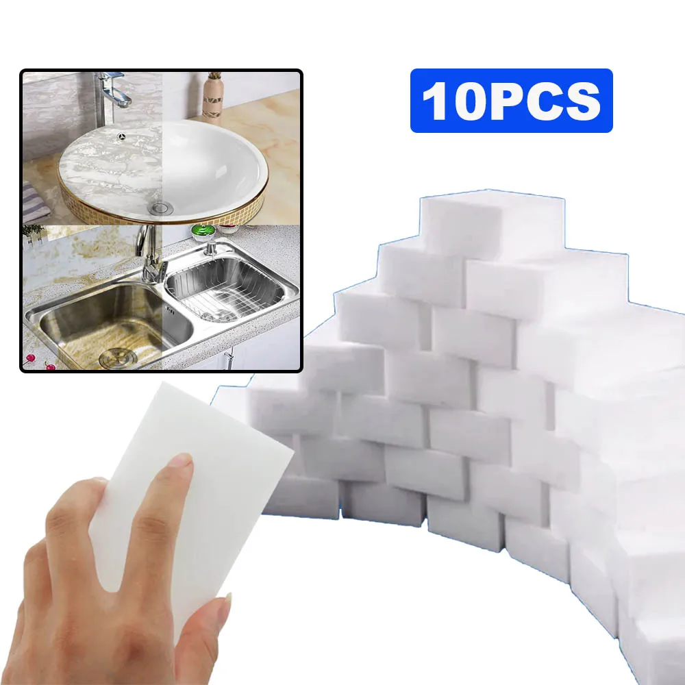 10PCS-Magic-Sponge-Eraser-White-Melamine-Sponge-for-Dishwashing-Kitchen ...