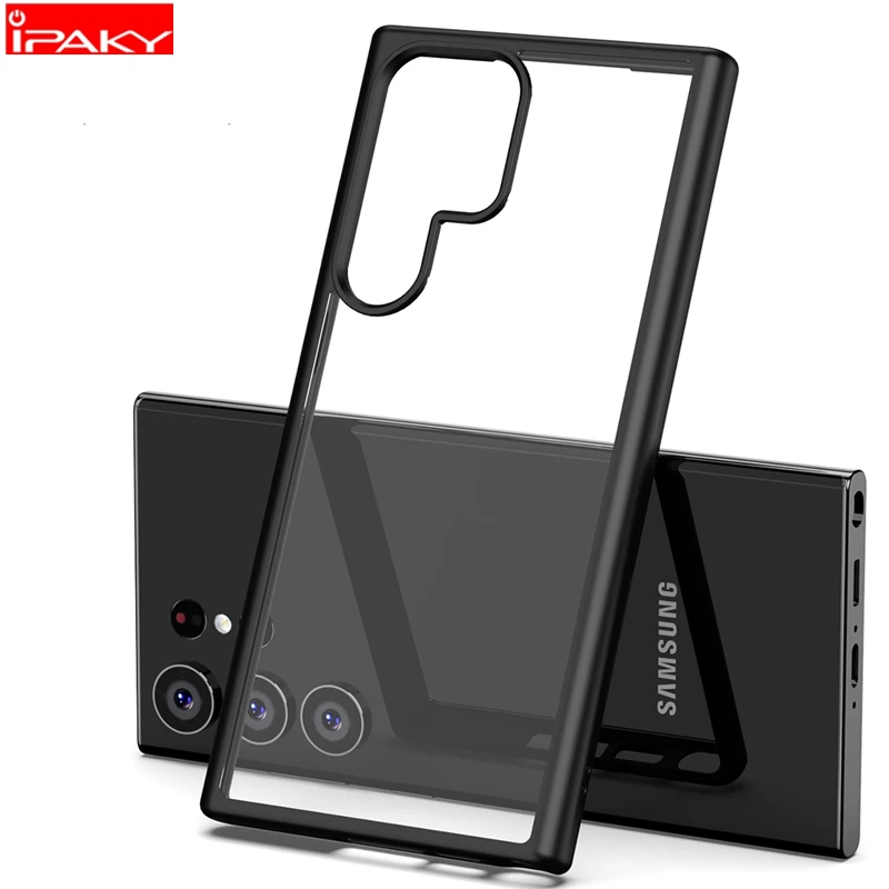 IPAKY-for-Samsung-S23-Case-S23-HD-Crystal-Clear-TPU-Frame-PC-Back ...