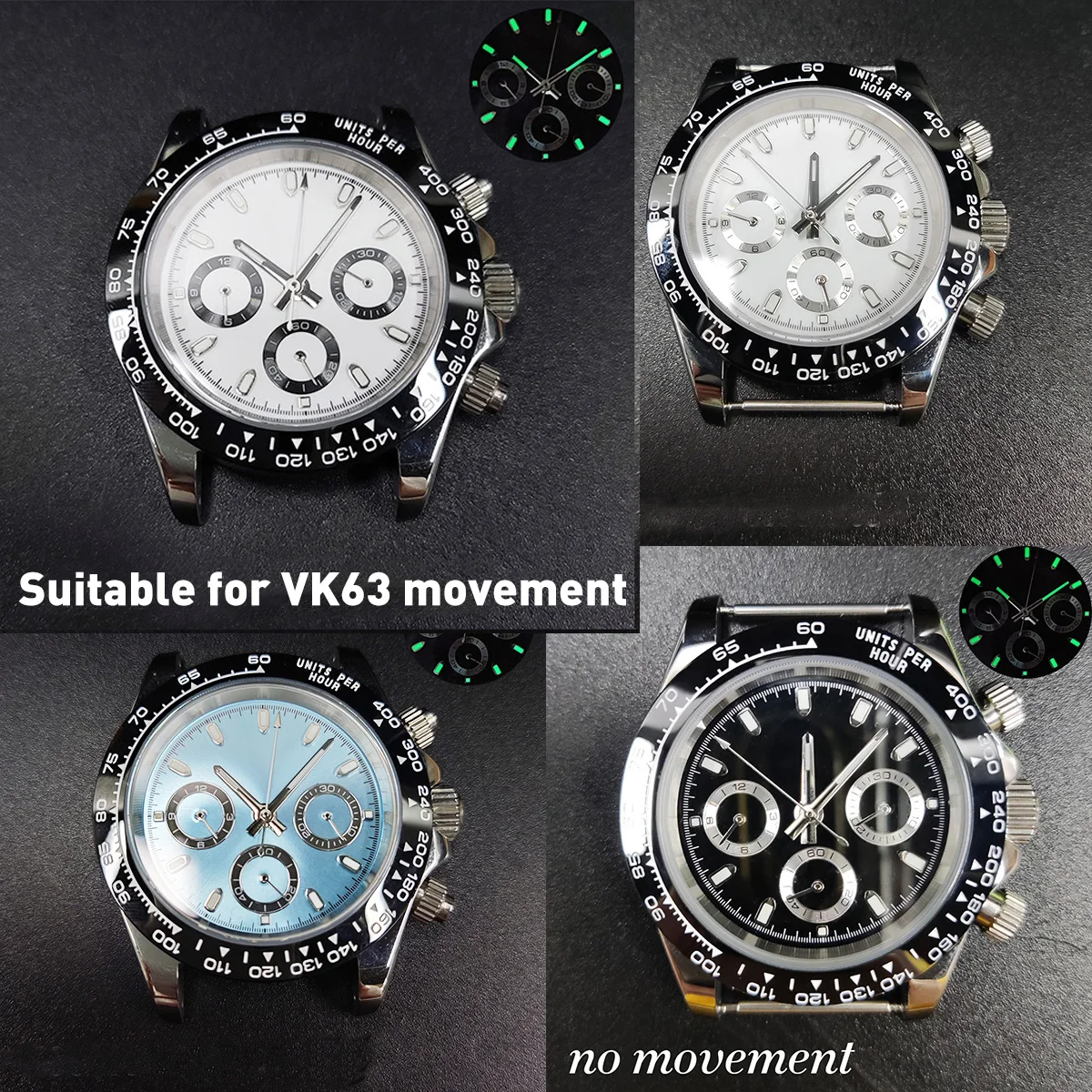 39MM-VK63-Case-movement-men-s-quartz-watch-chronograph-electronic-watch ...