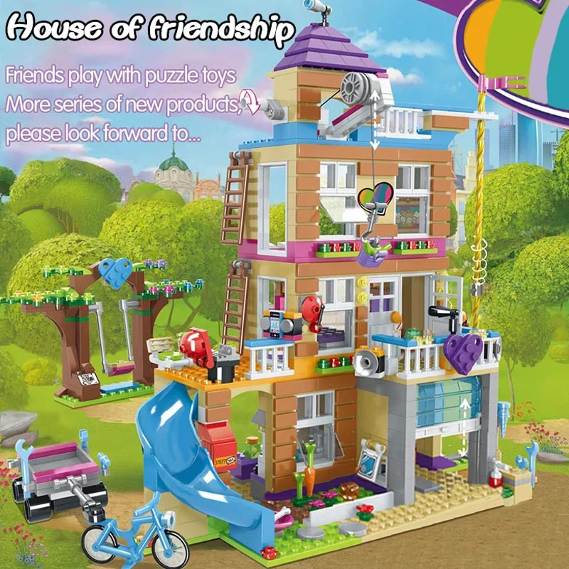 865PCS-House-of-Friendship-Building-Blocks-Friends-Fit-41340-Hotel-and ...