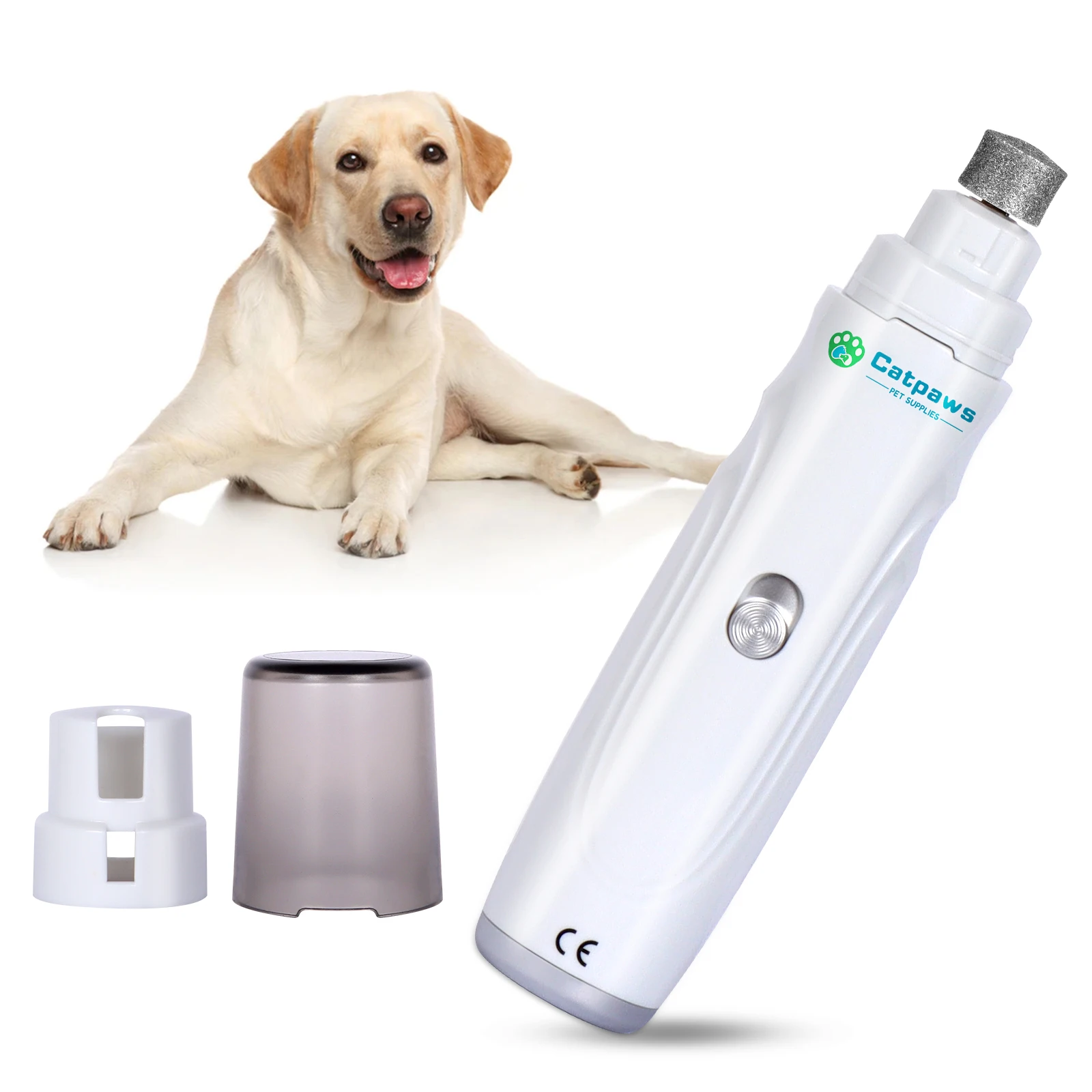 Dog Nail Grinder USB Rechargeable Electric Pet Paws Clipper & Trimmer ...