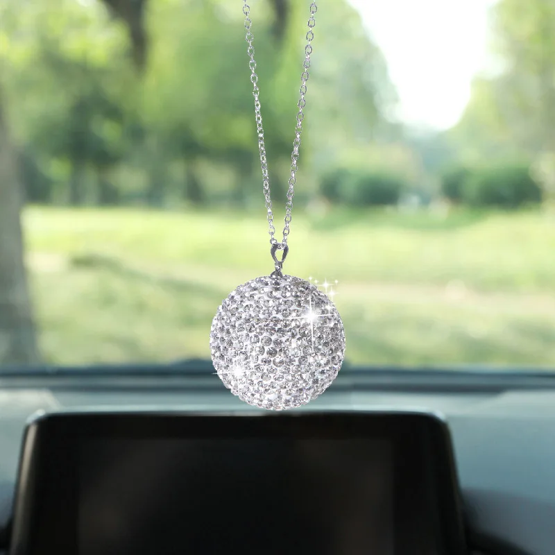 Car-Crystal-Ball-Pendant-Cross-border-Bling-Diamond-encrusted-Car ...