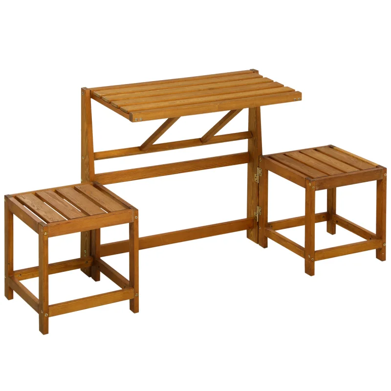 Garden bench for two people, 2-in-1 combination with table and 2 stools ...