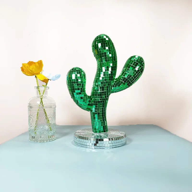1PC Home Festival Decoration Retro Disco Cactus Ornament Creative ...