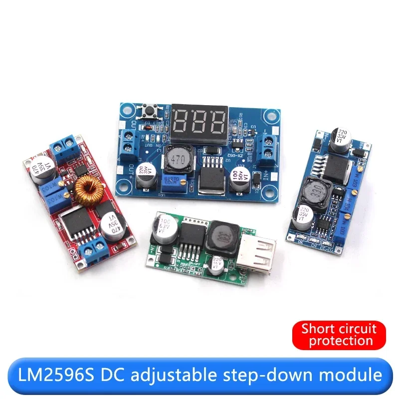 Placa de módulo de potencia regulador de voltaje Buck ajustable LM2596S DC-DC, conversión de 24V ...