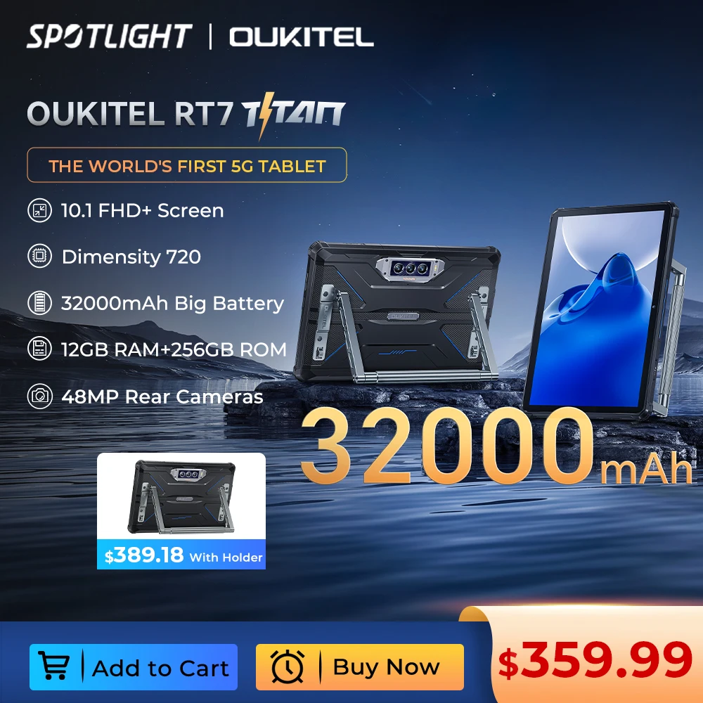 Oukitel-RT7-TITAN-5G-Rugged-Tablet-10-1-FHD-32000mAh-12GB-256GB-Android ...
