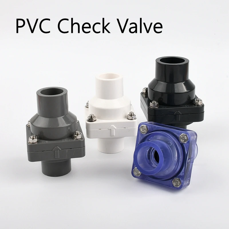 1PC-25-200mm-PVC-Check-Valve-Aquarium-Fish-Tank-Garden-Irrigation-Joint ...