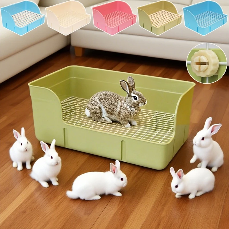 Rabbit Potty Litter Basin Plastic Bottom Mesh/steel Mesh Detachable ...