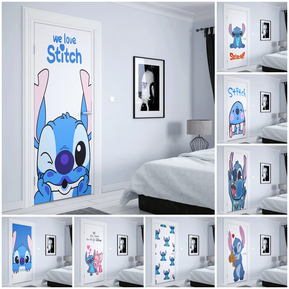 Disney-Lilo-Stitch-Stitch-Angel-Wall-art-Door-sticker-Home-decoration ...