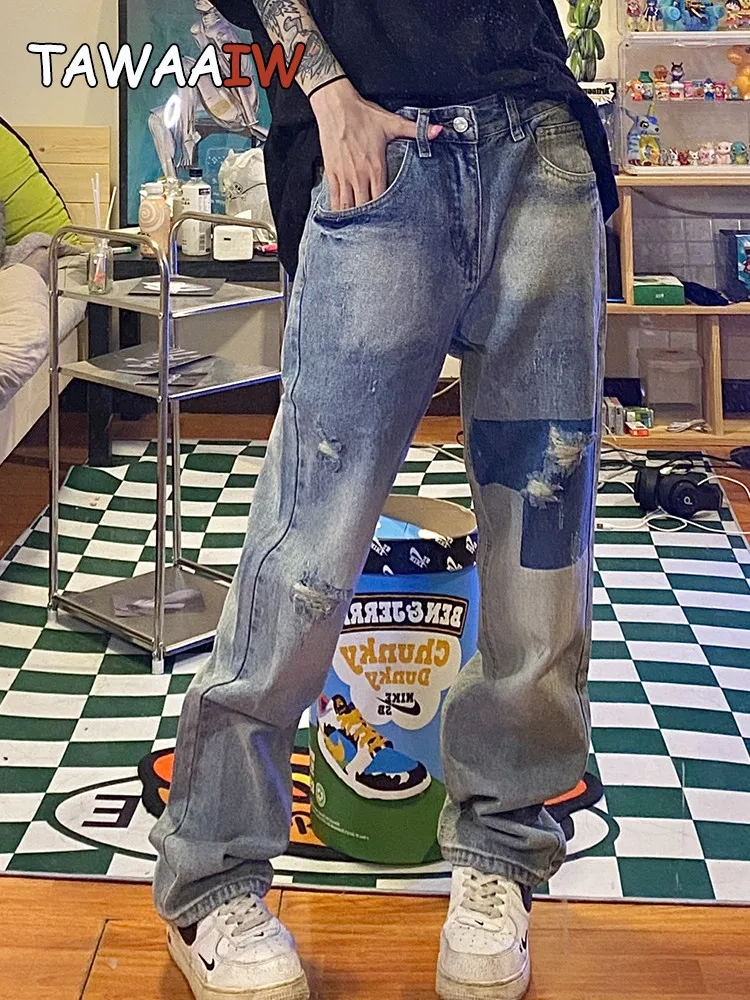 Tawaaiw-Autumn-Vintage-Jeans-Women-Patchwork-Loose-Denin-Pants-Y2k ...