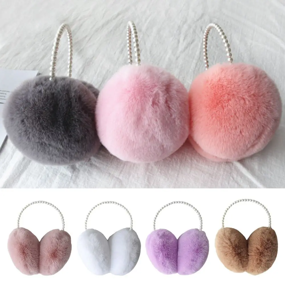 Winter-Ear-Muffs-Warm-Earflaps-Men-Women-Pearl-Fluffy-Cosy-Earmuffs ...