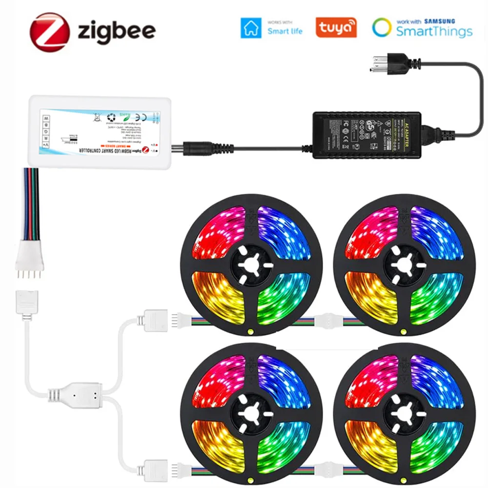 Zigbee-4in1-RGBW-RGBWW-Led-Light-DC24V-5M-20M-5050-Flexible-LED-Strip ...