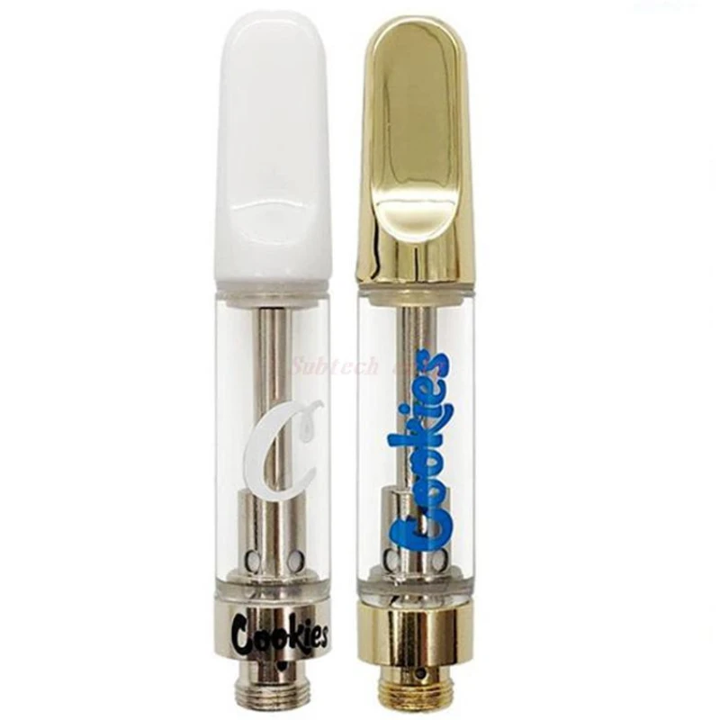 50pcs-E-Cigarette-Cookies-Atomizers-Vape-Cartridges-1ml-0-8ml-Carts-510 ...