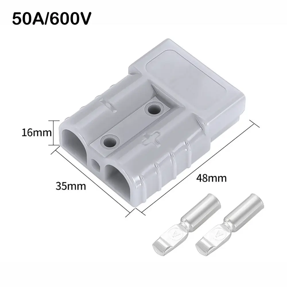 Terminals 50 AMP Plug Cable Terminal 600V Grey Red Quick Plug Connector ...