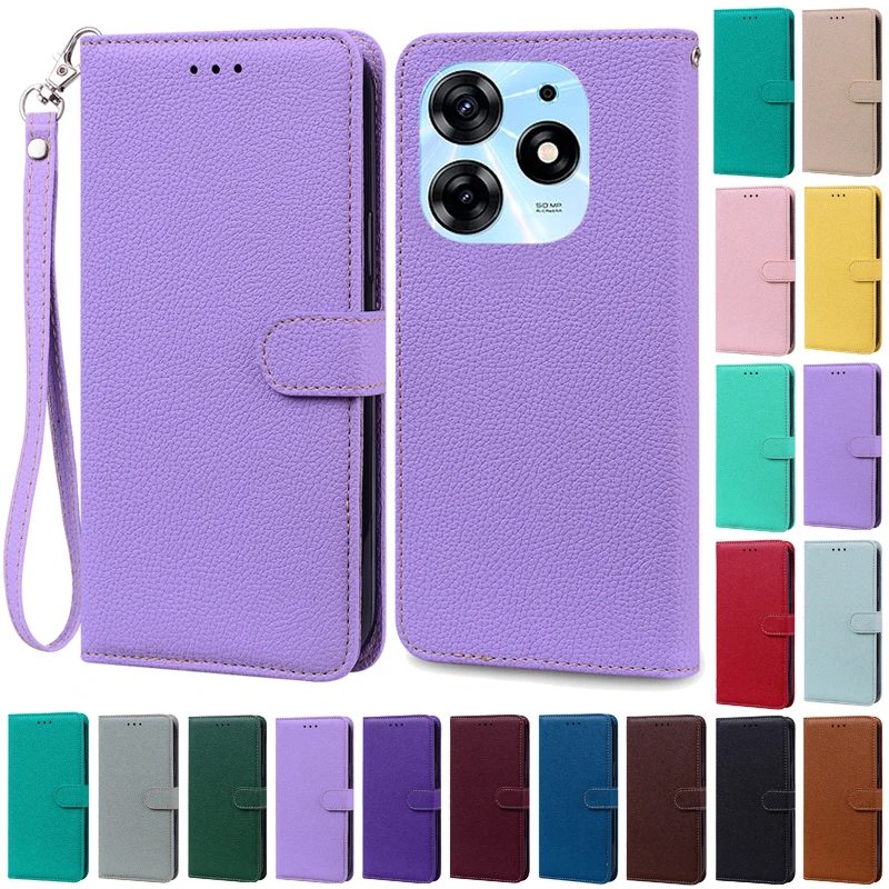 For Tecno Spark 10 Pro Case Leather Wallet Flip Case For Techno Spark ...