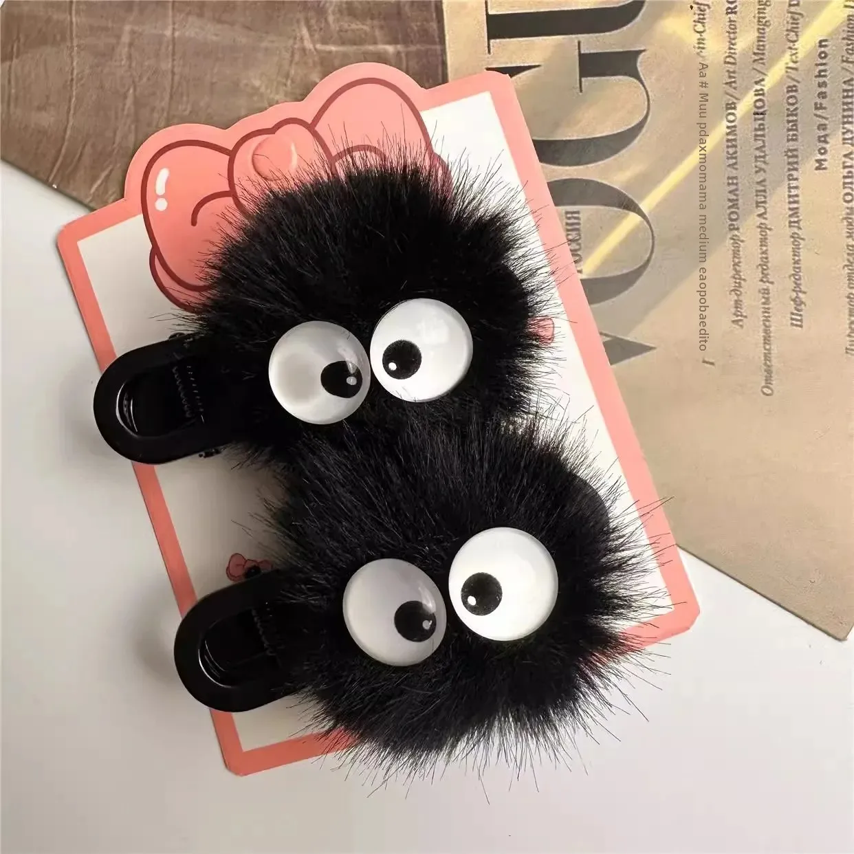 Children's Funny Duckbill Hair Clip Cross-Border Totoro Black Coal Ball ...