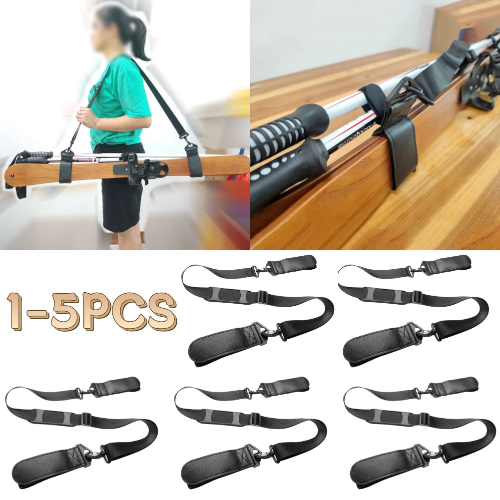 1-5PCS-Portable-Ski-Borad-Carry-Strap-Adjustable-Skiing-Pole-Shoulder ...