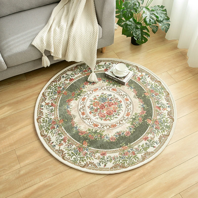 Jacquard Round Mat For Home Decor Living Room Sofa Chairs Floor Carpets ...