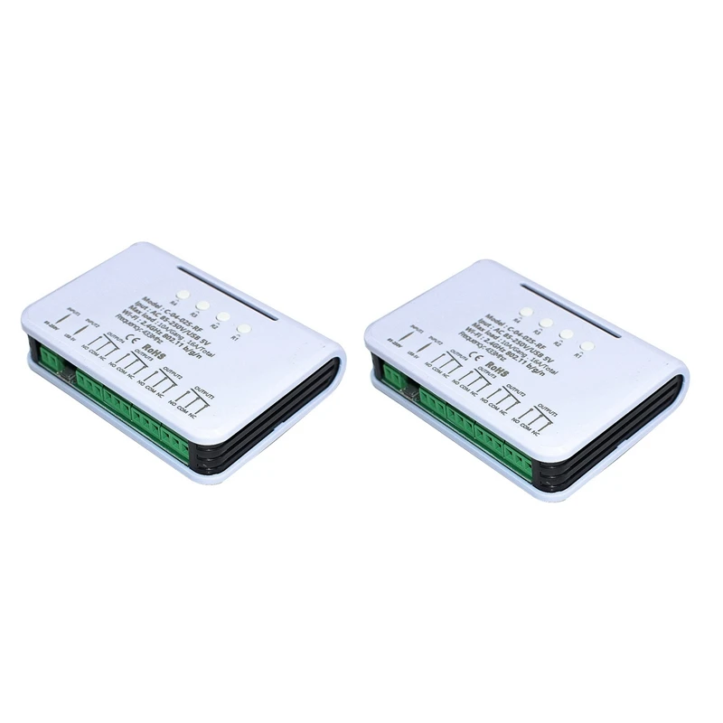 2X Az Ewelink Relay 4Ch Smart Home Switch Modul Wifi Rf 85V-250V 16A ...
