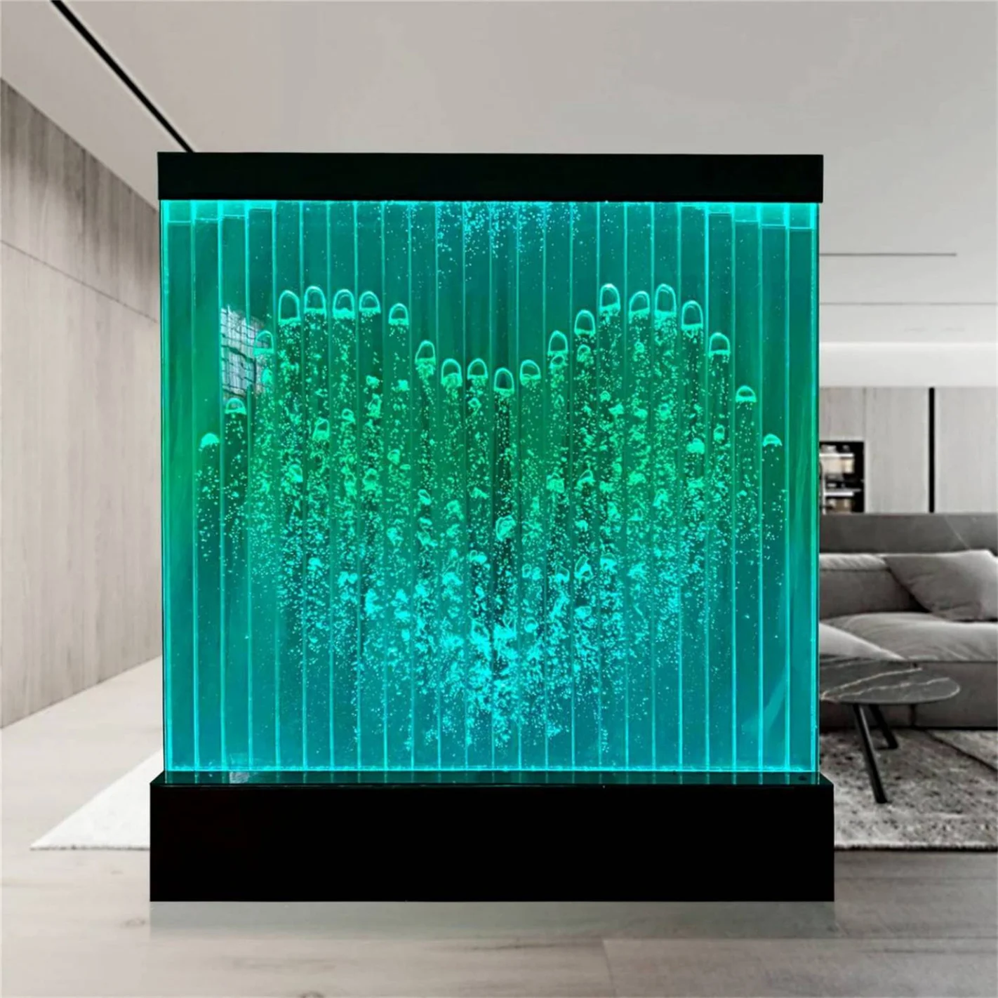 Customization.Floor Standing Water Bubble Wall with RGB Led Light ...