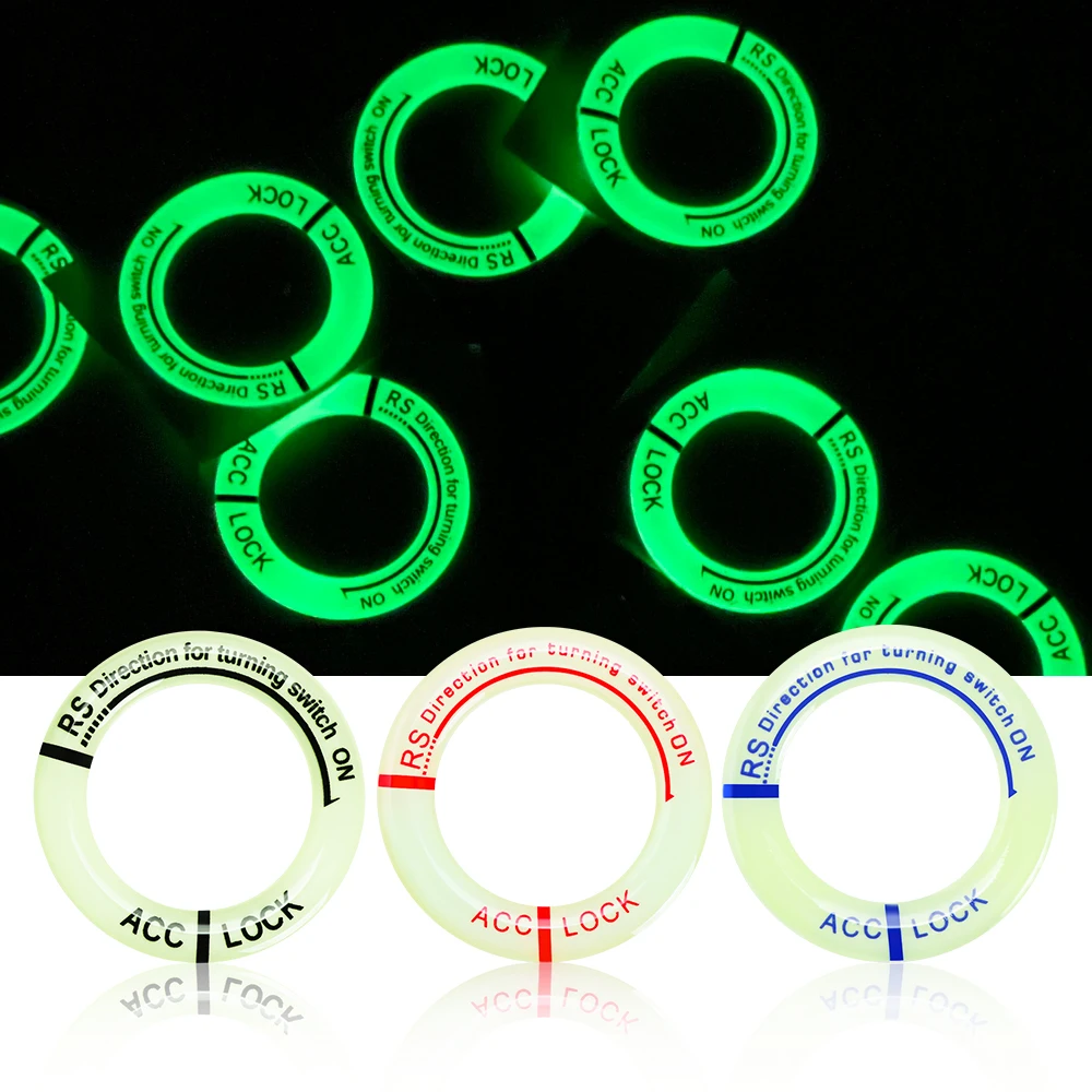 Car-Ignition-Switch-Luminous-Sticker-Rings-Key-Ring-Surrounding-Light ...