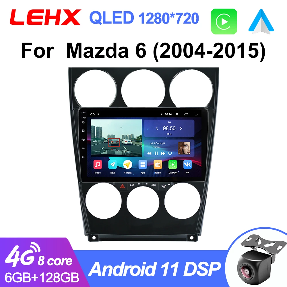 LEHX Pro Dsp 4G 8 Core Android 2 din Auto Radio for Mazda 6 2004 2015 ...