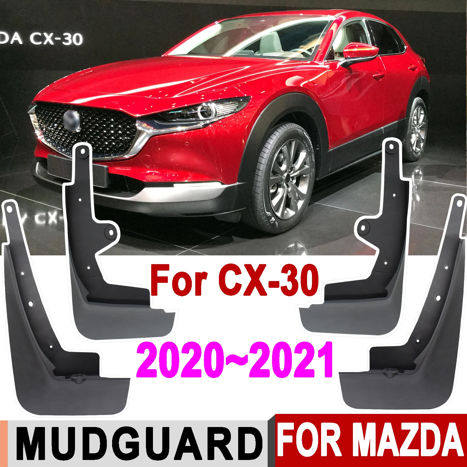 4Pcs-Set-Splash-Guards-For-Mazda-CX30-CX-30-2021-2020-Mud-flaps ...