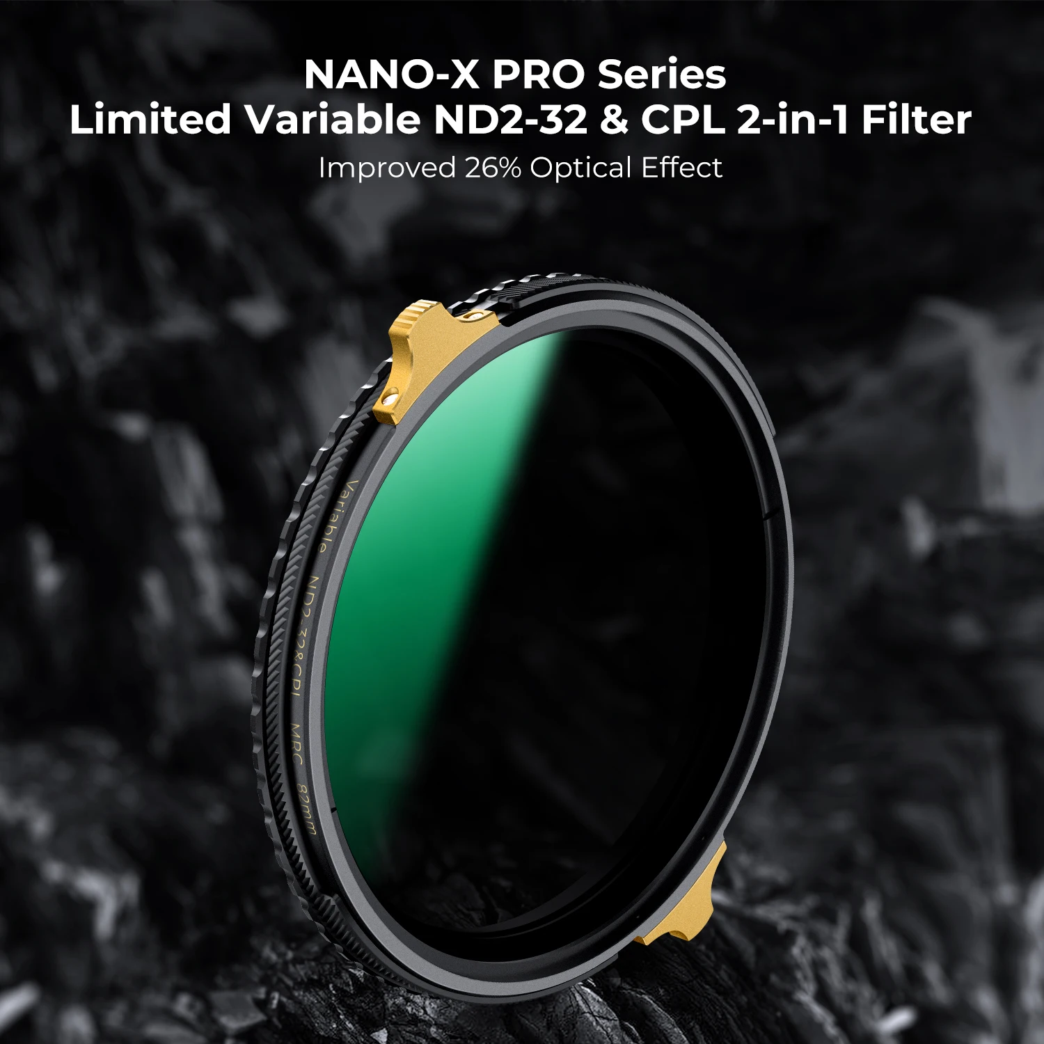K&F Concept Nona-X PRO ND2-32+CPL Filter Brass Frame 36 Multi-Coated ...