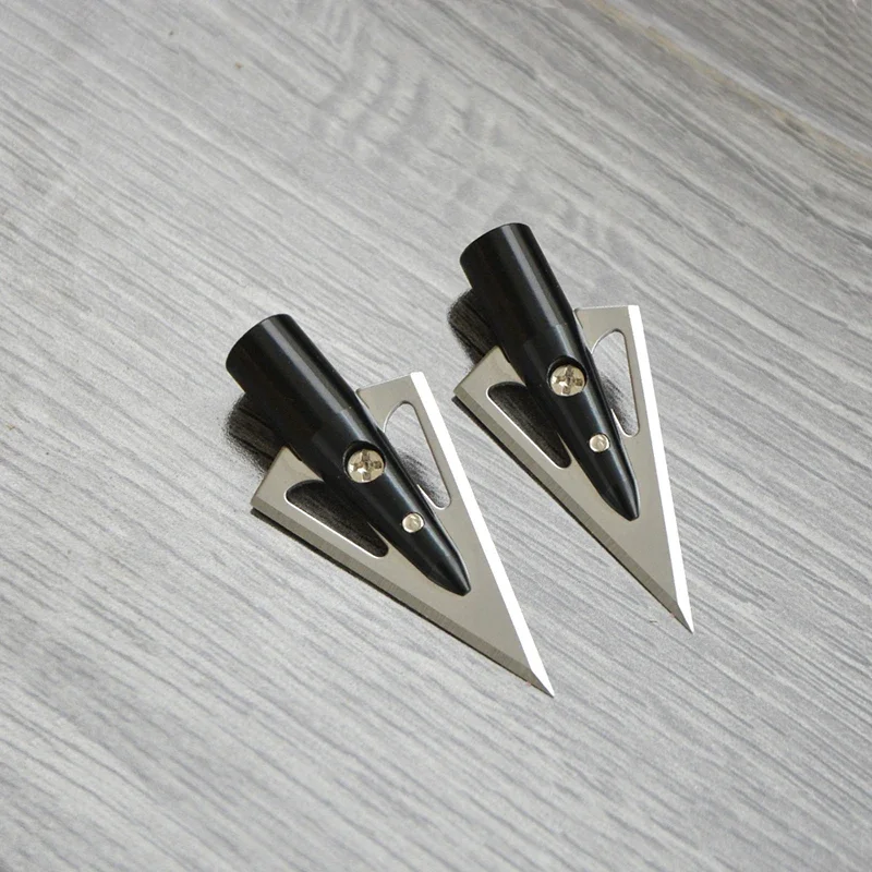 6-12pcsHunting-2-Sharp-Fixed-Blade-Wood-Arrow-Arrow-Shaft-Broadheads ...