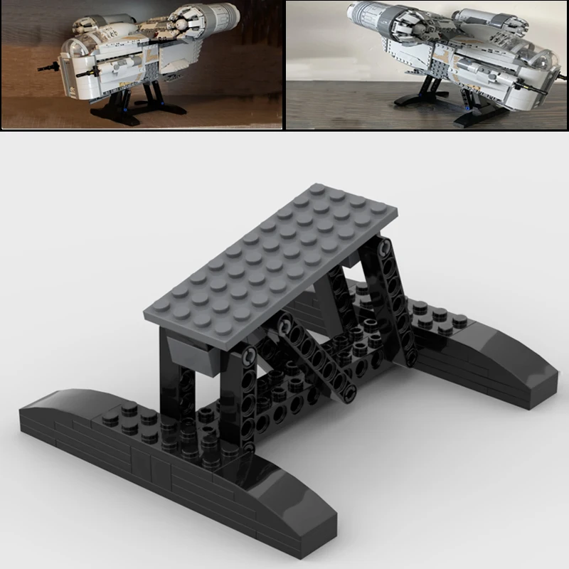 43PCS-star-Movie-Razor-Crest-space-Fighter-Display-Stand-model-creative ...