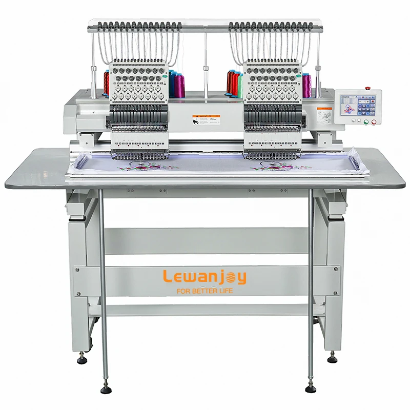 Two Head 15 Needles China Supplier Industrial Computerized Embroidery ...