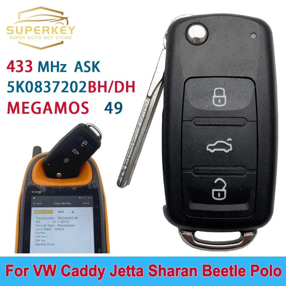 SUPERKEY-Original-Shape-MQB-5K0837202DH-Remote-Key-For-VW-Caddy-Jetta ...