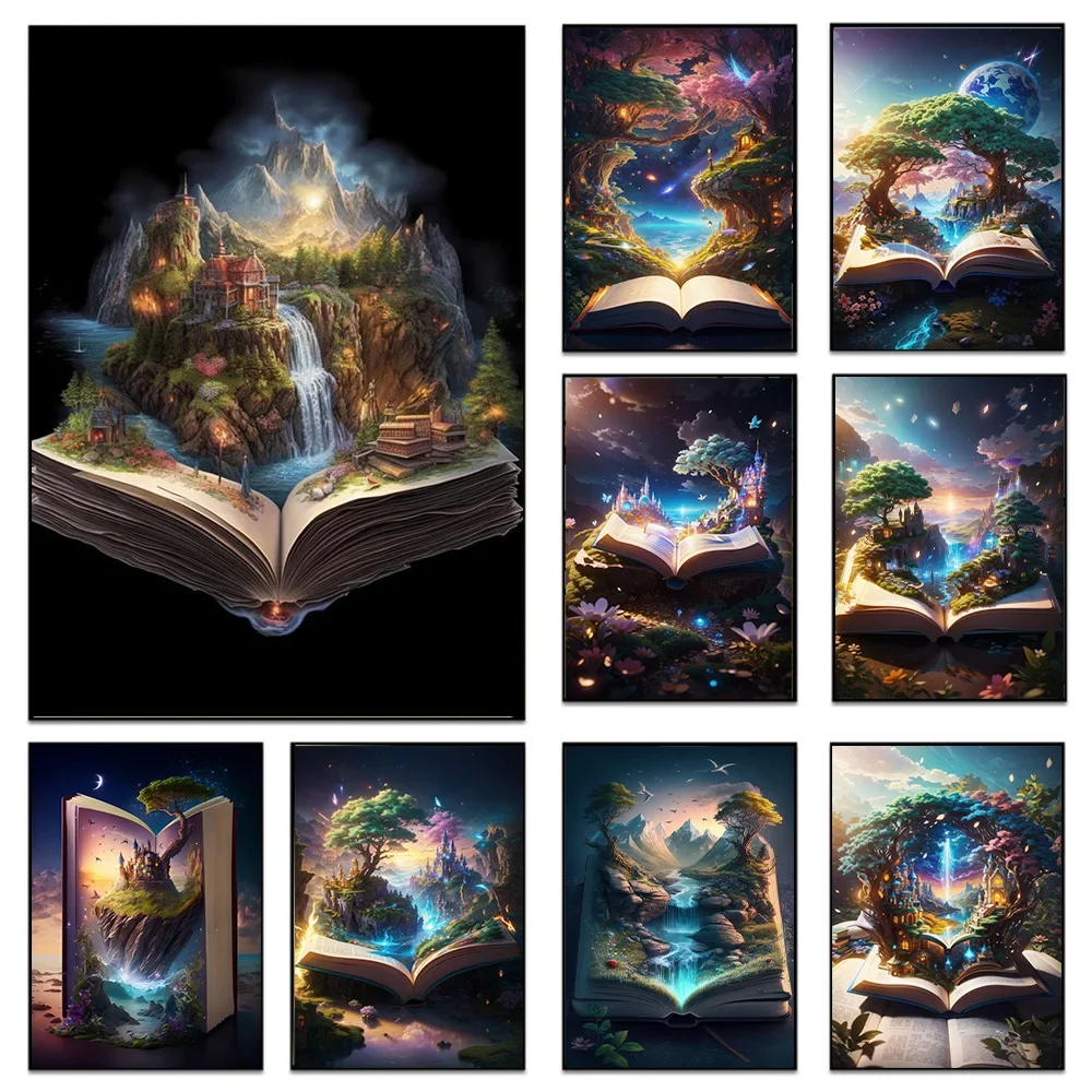 Fantastic-World-Landscape-Poster-Prints-For-Living-Room-Home-Decor ...