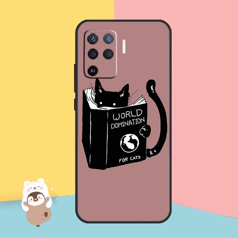 Black Cat Cartoon Cute Phone Case Cover for OPPO A9 2020 (CCC5578)
