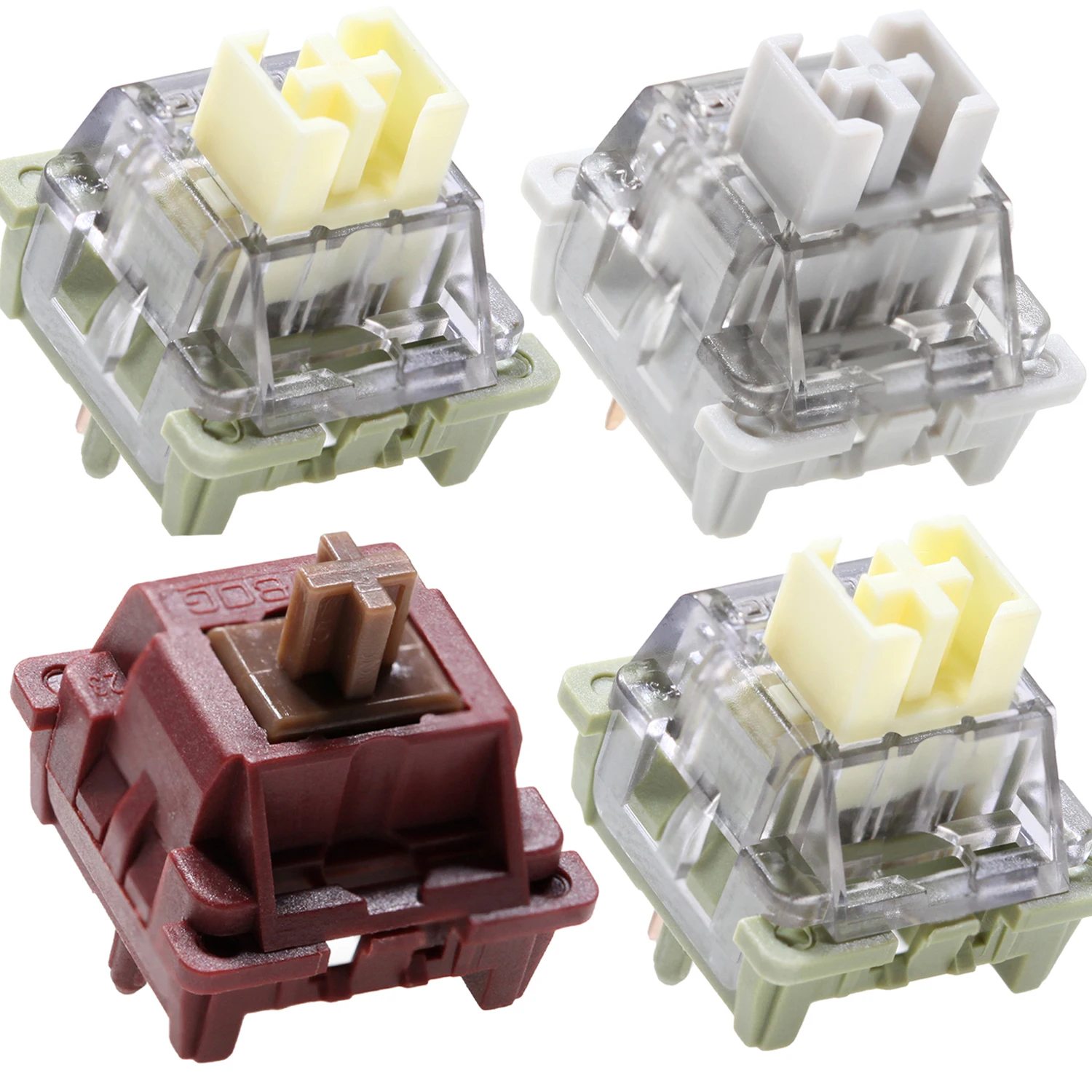 LEOBOG Standard Brown Rocklee Graywood V3 Switch Linear Tactile MX ...