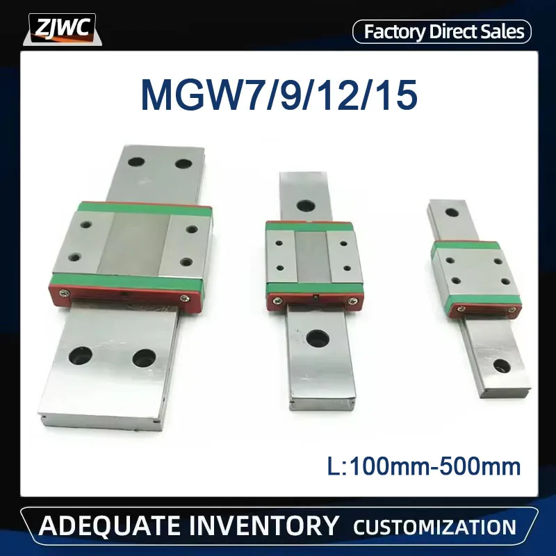 Riel de guía lineal en miniatura 1 unidad MGW7 MGW12 MGW15 MGW9 300 350 ...