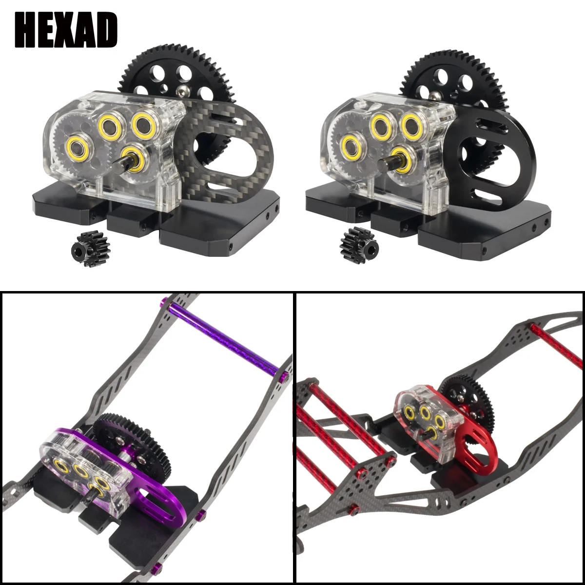 Metal-Acrylic-2Low-Transmission-30-OD-Gearbox-for-1-10-RC-Crawler-Comp ...