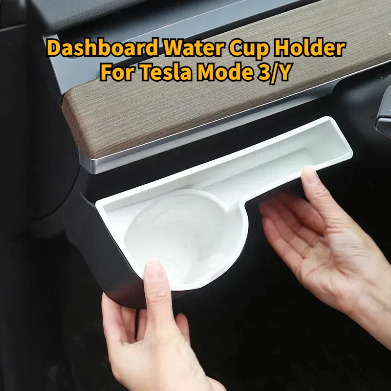 Storage-Box-for-Tesla-Model-3-Y-Car-Dashboard-Water-Cup-Holder-Front ...