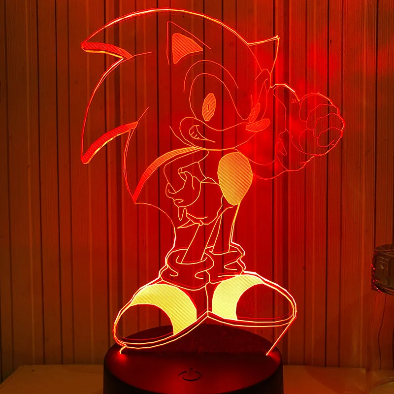 Sonic Birthday Decorations | Sonic Figure Lamp Led 3d | Sonic Bedroom ...