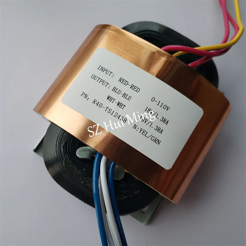 R-Core-Transformer-50W-R40-R-transformer-110V-Custom-Dual-output-12V ...