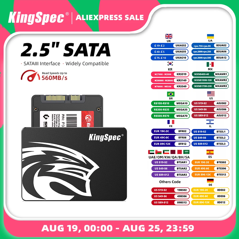 KingSpec-SATA-SSD-Hard-Drive-128gb-256gb-512gb-1TB-2TB-480gb-960gb ...