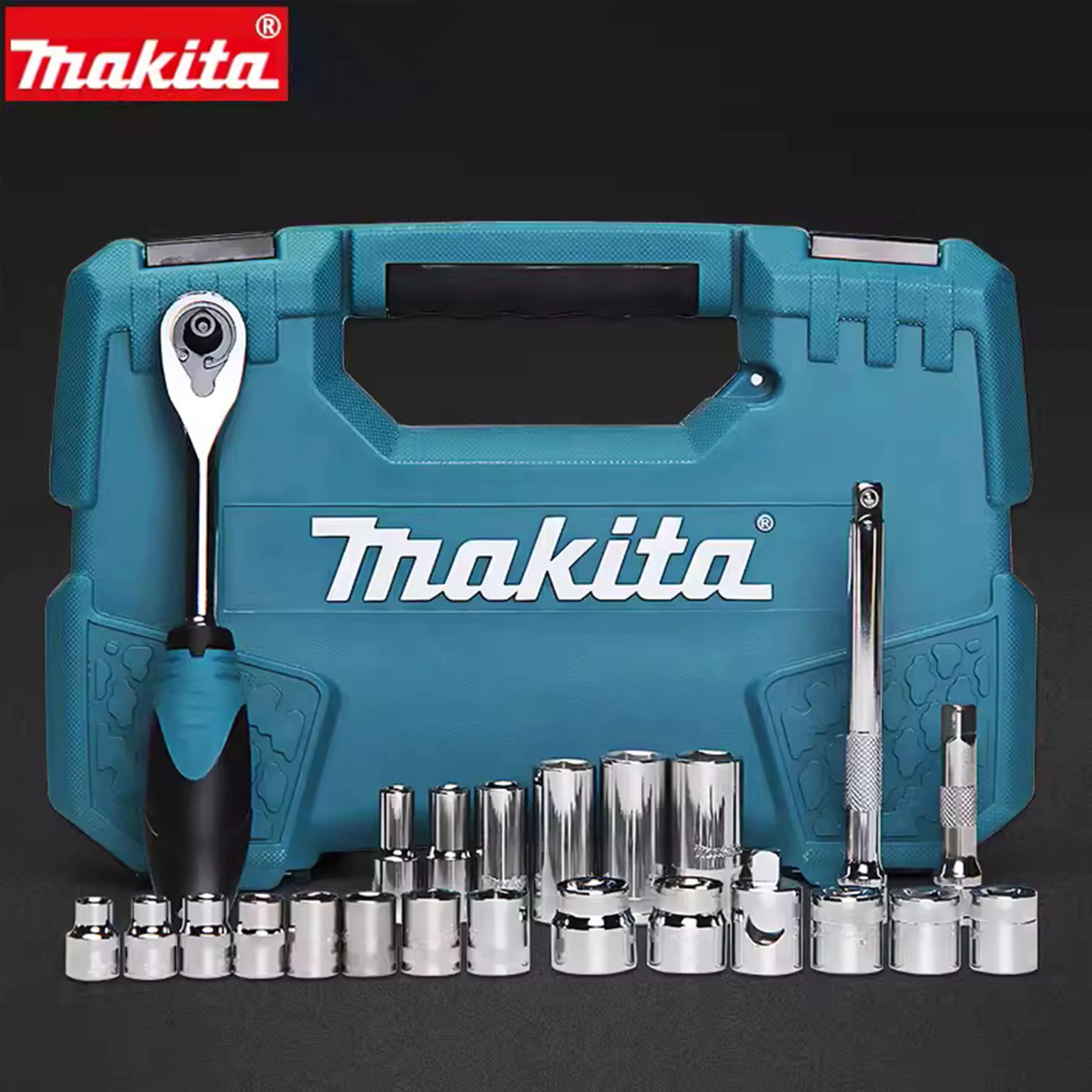 Japan-Makita-Ratchet-Wrench-Socket-Set-23-Piece-Set-3-8-Inch-Socket ...