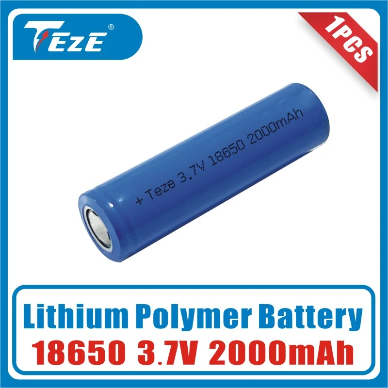 New 18650 3.7v 2000mah Rechargeable Lithium Battery, Flashlight, Laser ...