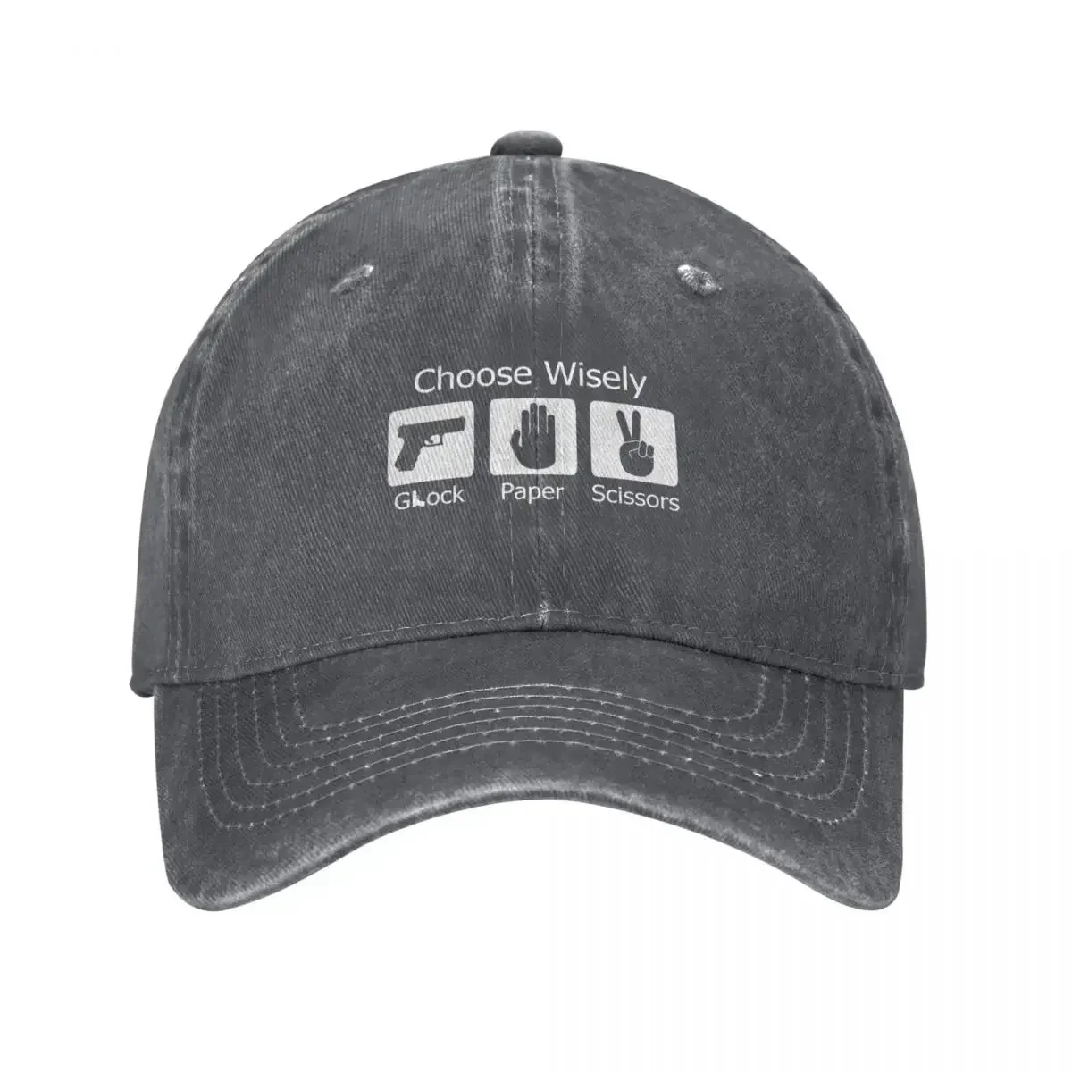 Choose Wisely Glock Paper Scissors Baseball Cap Dropshipping Hat Beach ...