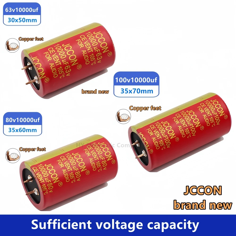 1PCS JCCON 63v10000UF 80v10000uf 100v10000uf Audio Electrolytic ...
