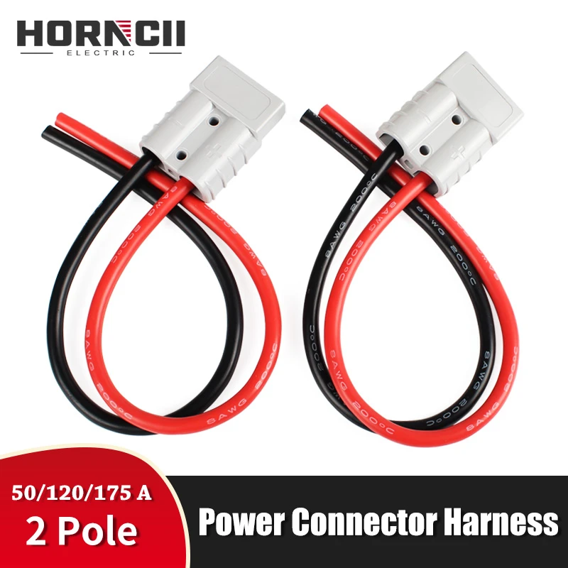 Battery Charging Wire 50a 120a 175a 350a 600v Dc 2 Pin Connector ...