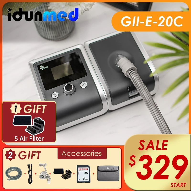 Bmc Cpap Machine Mask Headgear Humidifier Filter Hose Bag Breathing ...