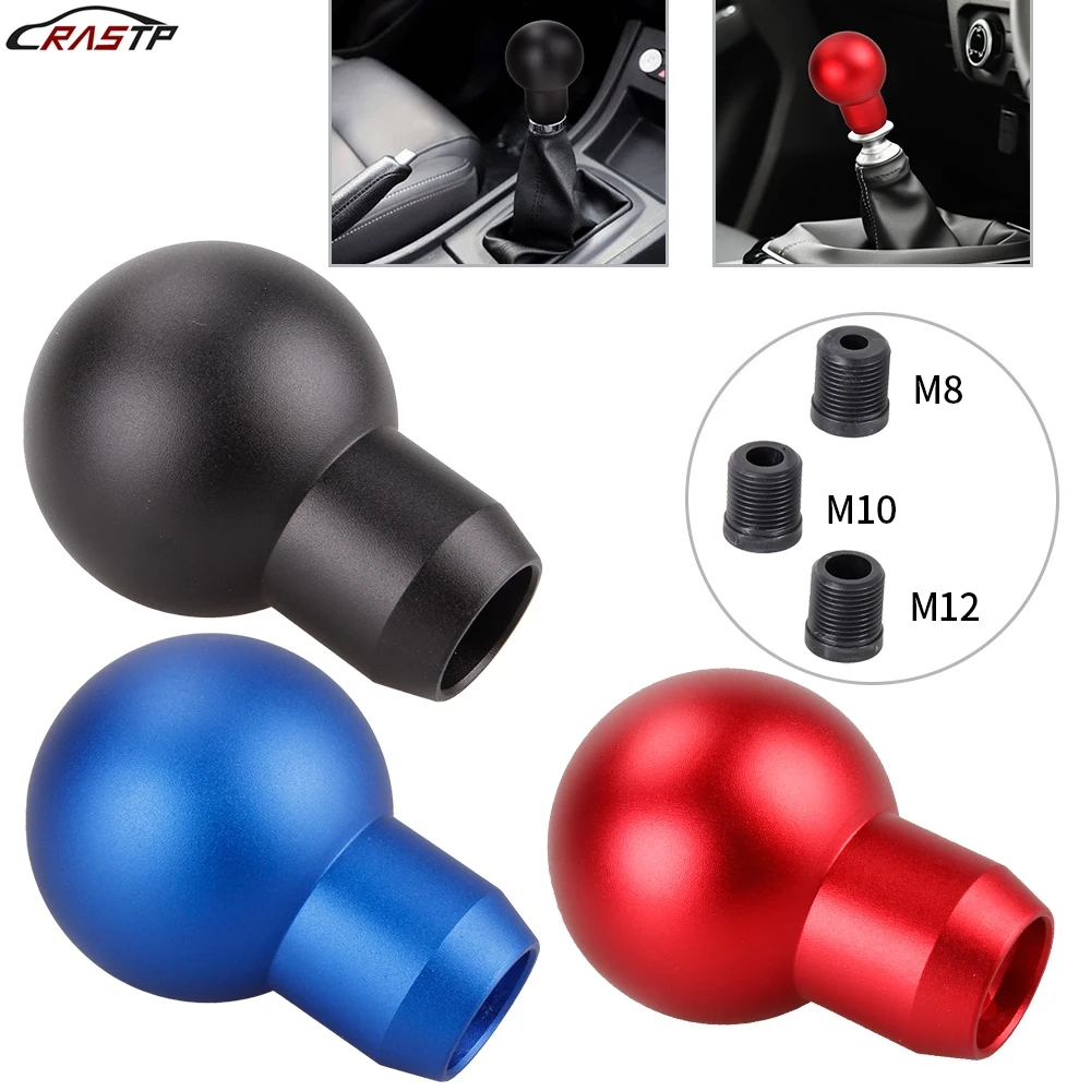 RASTP-Universal-Aluminum-alloy-Gear-Shift-Knob-Round-Ball-Frosted-Gear ...