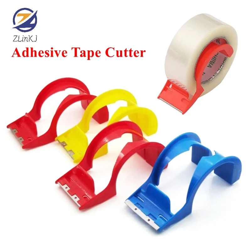 1pcs Simple Tape Cutter Convenient Iron Tooth Plastic Packing Tape Seat ...
